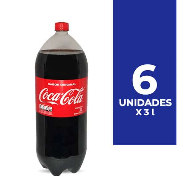 COCA COLA 3L X 6 UNIDADES | Frioes